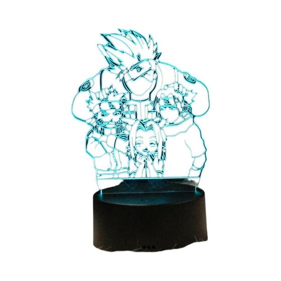 Naruto Uzumaki Kakashi Hatake Itachi Uchiha LED Night Light 3D 7/16 ...