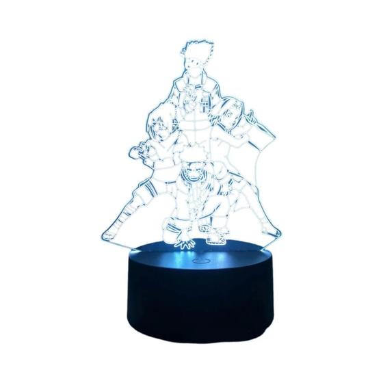 Naruto Uzumaki Kakashi Hatake Itachi Uchiha LED Night Light 3D 7/16 ...