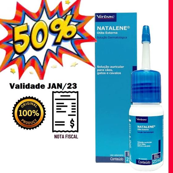 Natalene Solução de Limpeza Auricular Para Cães e Gatos 25 Ml - Virbac ...