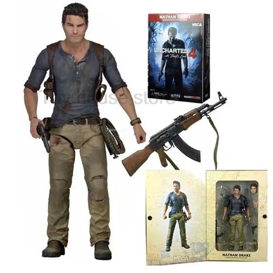Nathan Drake Action Figure NECA Uncharted 4 a Thief's End Brinquedo ...