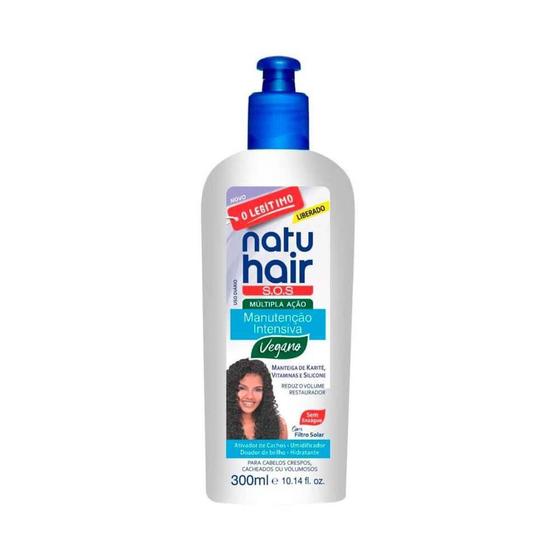 Natu Hair Sos Manutenção Intensa Creme S/ Enxague Vegano 300ml ...