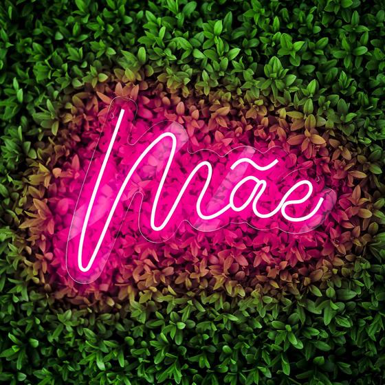 Neon Led Mãe Escrita Luminosa Presente Dia das Mães - Bloom - Painel de ...