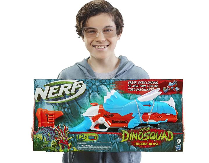 Nerf Dino Squad Tricera Blast 50cm Hasbro Dinossauro Triceratops C/nf ...