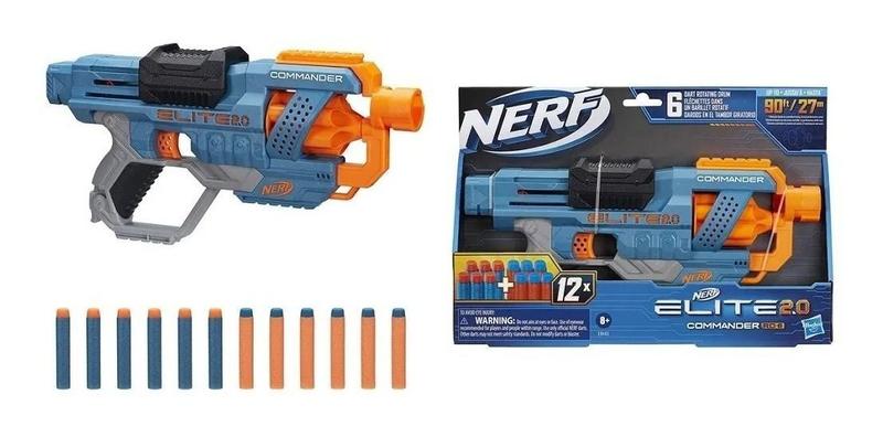 Nerf Elite 2.0 Commander Rd-6 Hasbro Lança Até 21 Metros - Lançadores ...