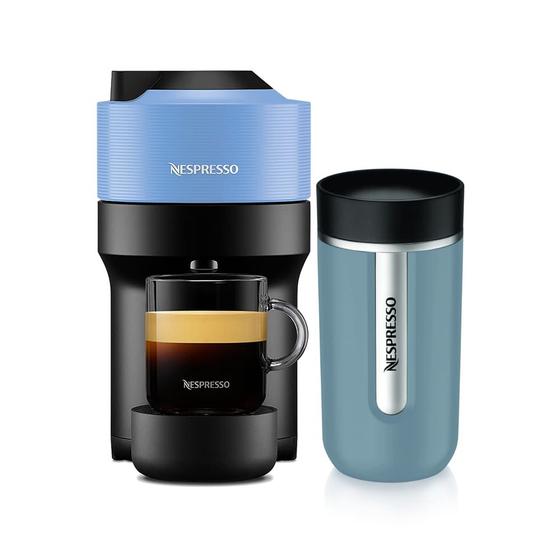 Nespresso Vertuo Pop Azul 220v + Caneca Térmica Nomad Azul - Cafeteira ...