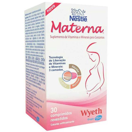 Nestlé Materna 30 Comprimidos - Wyeth - Fitoterápicos e Vitaminas ...