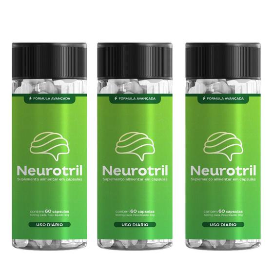 Neurotril - Suplemento Alimentar Natural - Kit com 3 Frascos de 60 ...