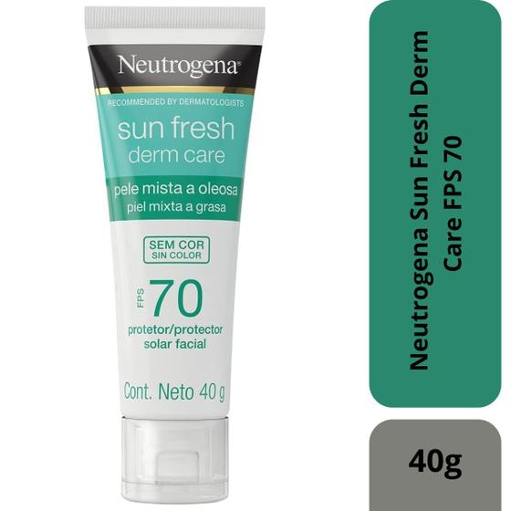 Neutrogena Sun Fresh Derm Care FPS 70 - Protetor Solar Facial 40g ...