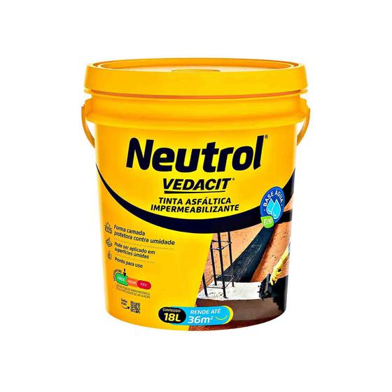 Neutrol Acqua Emulsão Asfaltica Impermeabilizante 18 L Vedacit - Otto ...