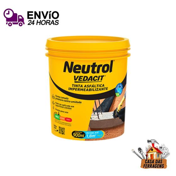 Neutrol Tinta Asfáltica Imperbeabilizante Vedacit 900ml - Tinta ...