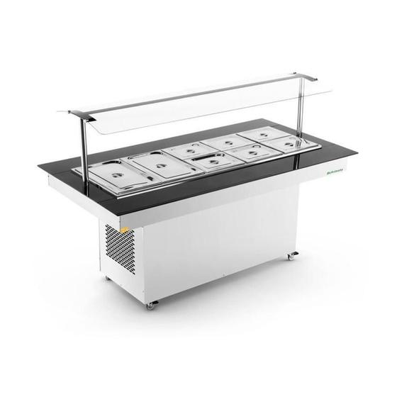 New Buffet Restaurante Frio Térmico Para 10 Cubas - REFRIMATE - Buffet ...