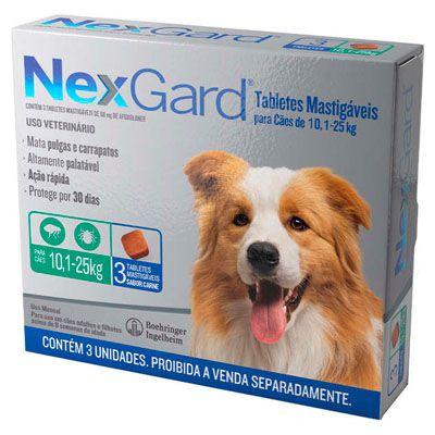 Nexgard 68mg cães 10,1 a 25 kg blister c/ 3 co - Antipulga e ...