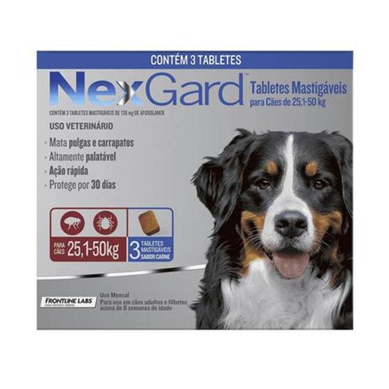 Nexgard anti pulgas e carrapatos original cx com 3 tabletes ...