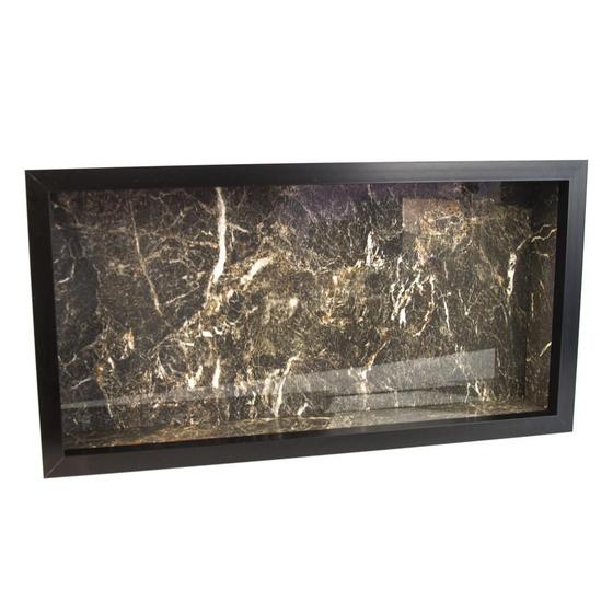 Nicho Banheiro Porcelanato Borda Alumínio 31X61X11Cm - Black - Igbo ...