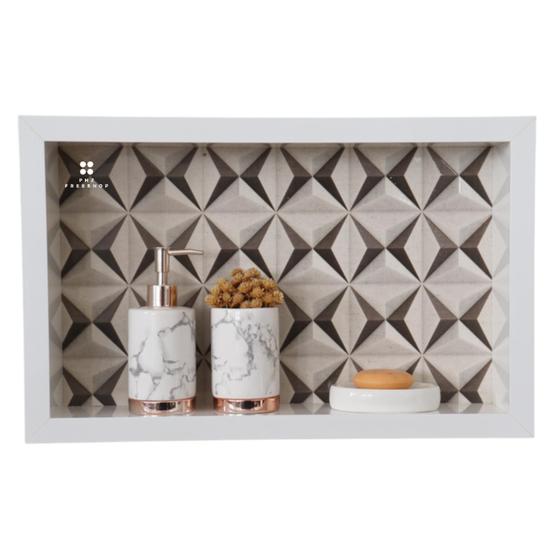 Nicho Banheiro Porcelanato/cerâmica 50x30x10 Borda Alumíno - PHZ ...