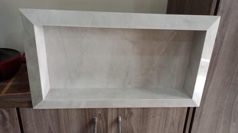 Nicho De Porcelanato Bordas Diamante Cinza - Imperioshoppingbrasil ...