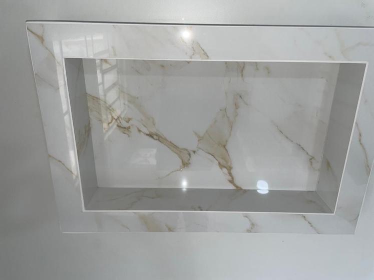 Nicho de sobrepor Porcelanato Calacata Oro Supremo. - Ms Porcelanato ...