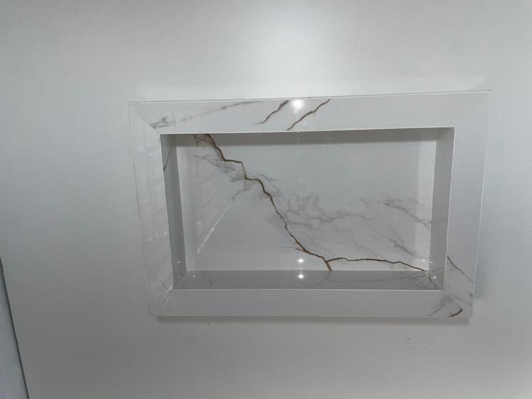 Nicho de sobrepor Porcelanato Vene de Oro. - Ms Porcelanato - Nicho ...