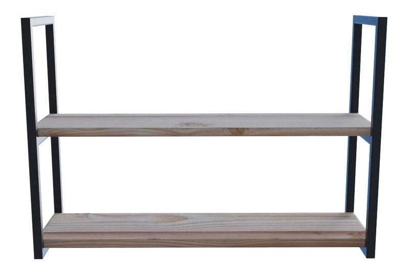 Nicho Madeira Estilo Industrial 100Cm De Metal - Technox - Nicho / Cubo ...