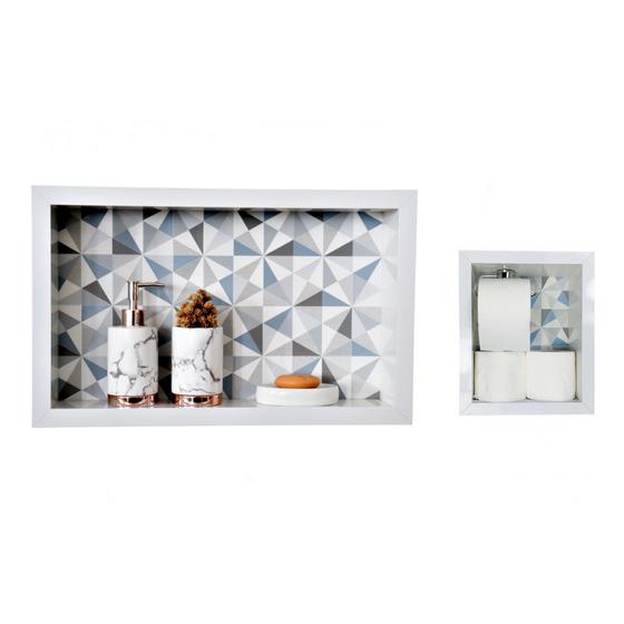 Nicho Para Banheiro + Papeleira Porcelanato/cerâmica 50x30cm - PHZ ...