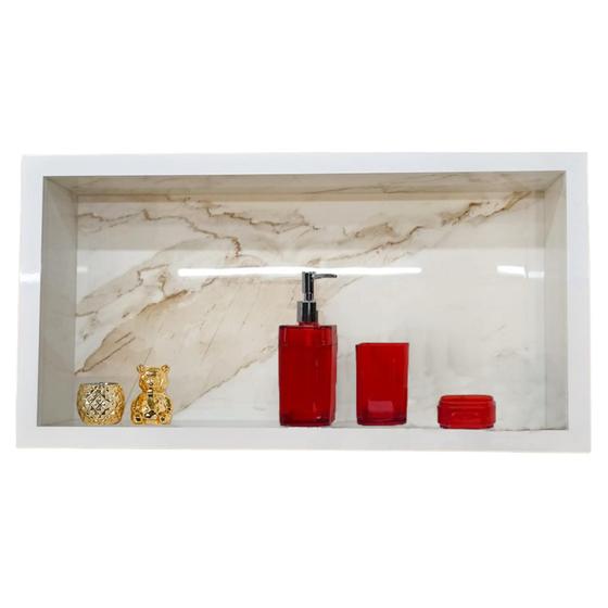Nicho Para Banheiro - Porcelanato Branco Polido 60x30x10 Cm - PHZ ...