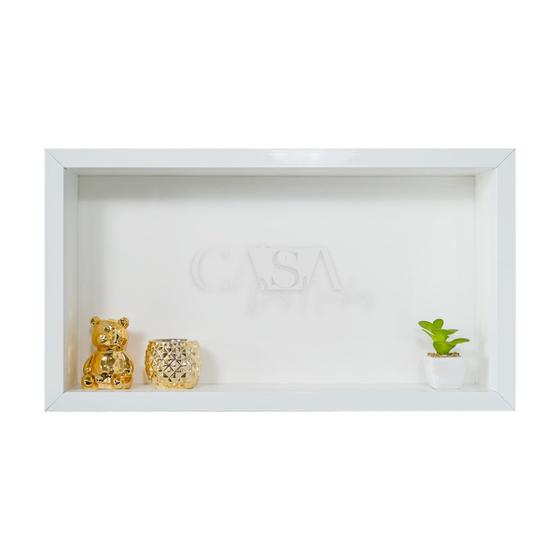 Nicho Porcelanato Branco p/ banheiro - CASA DOS NICHOS - Nicho para ...
