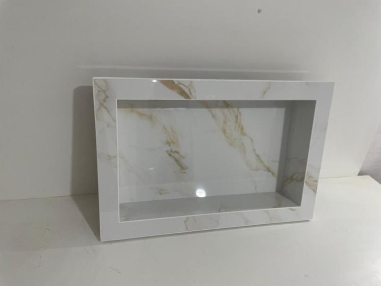 Nicho Porcelanato Calacata Oro Supremo. - Ms Porcelanato - Nicho para ...