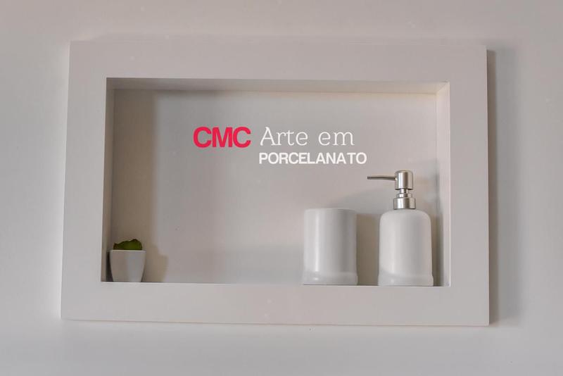 Nicho Todo Em Porcelanato com Borda Dupla 35X35 - Cmc Arte Porcelanato ...