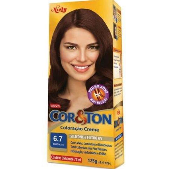 Niely Cor e Ton Coloração 6.7 Chocolate - Tinta de Cabelo - Magazine Luiza