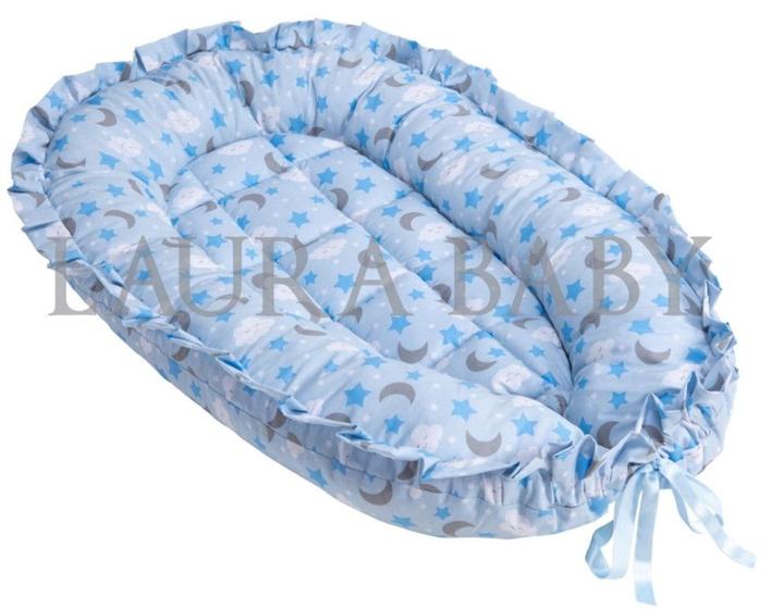 Ninho Redutor Para Bebê Soninho Azul 100% Algodão - Laura Baby - Ninho ...