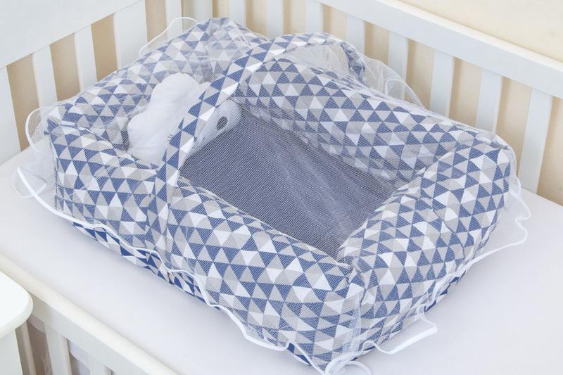 Ninho Redutor Quadrado Com Mosquiteiro - Menino/Menina/ 3 PEÇAS - Lalu ...