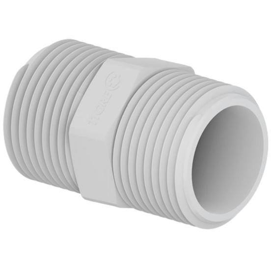 Nipel Niple Roscável Conexão União PVC Branco Para Canos Tubos Água ...