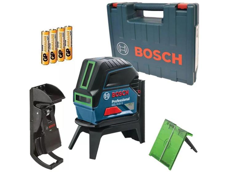 Nível a Laser Automático Bosch GCL 2-15 G - Alcance 15m com Base Magnética com Maleta - Nível a ...