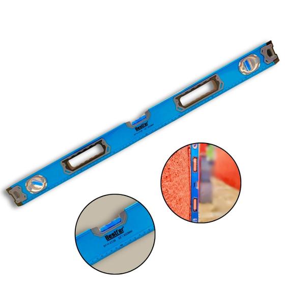 Nível De Mão 3 Bolhas Alumínio Magnético 32" 80cm Profissional Régua ...