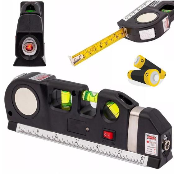 Nivel Laser Level Pro 3 Linhas Trena Régua Nivelador - Level Pro3 - Nível a Laser - Magazine Luiza