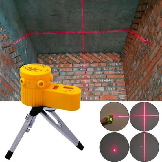 Nível Laser Trena Esquadro Bolha Horizontal Vertical Piso ...