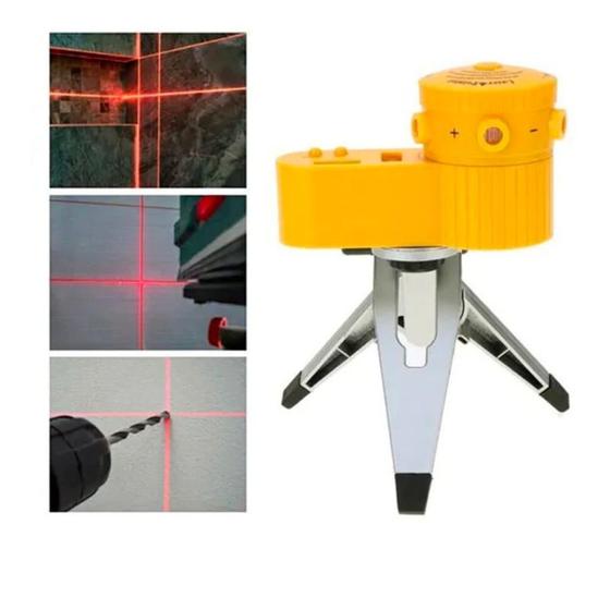 Nível Laser Trena Horizontal Vertical Com Tripé Teto Giratório ...