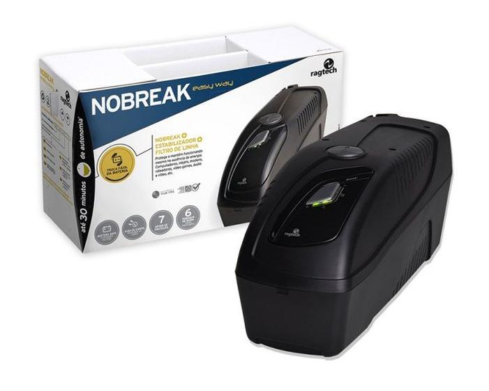 Nobreak Ragtech 1200va Easy Way Std-ti Black 60hz Bi-volt Bat Selada ...