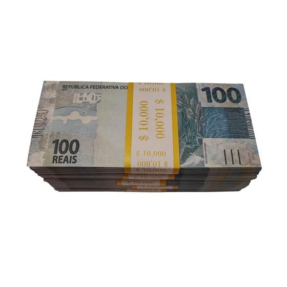 Nota Dinheiro 100 Reais Cédulas Sem Valor Pacote Com 100 Un - Arb ...