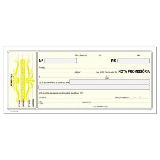 Nota Promissoria 50 Folhas São Domingos - Nota Promissória - Magazine Luiza