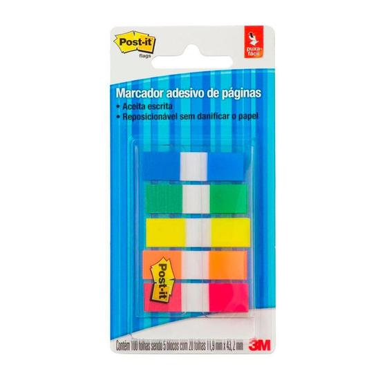 Notas Adesivas Post-It 3M Flags 5 Cores Sortidas 100fls - 3M DO BRASIL ...