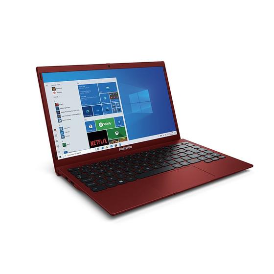 Notebook Intel Atom Quad Core 4GB RAM 64GB eMMC Positivo Motion Red Q464C-O Tela 14,1" HD ...