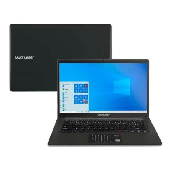 Notebook Multilaser PC310, Intel Pentium QuadCore, 4GB, 64GB , Tela 14", Windows 10, Preto ...