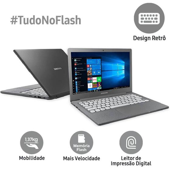 Notebook Samsung Flash F30 Intel Celeron 4GB 64GB SSD Full HD 13.3 W10 ...
