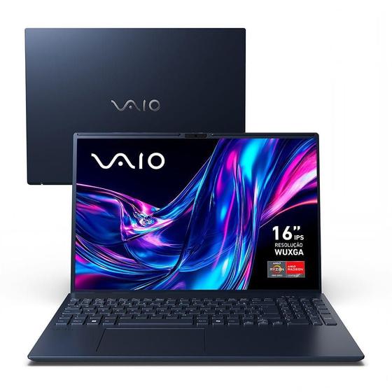 Notebook VAIO FE16 AMD Ryzen 5-5625U, 16GB RAM, 512GB SSD, Tela 16" IPS ...