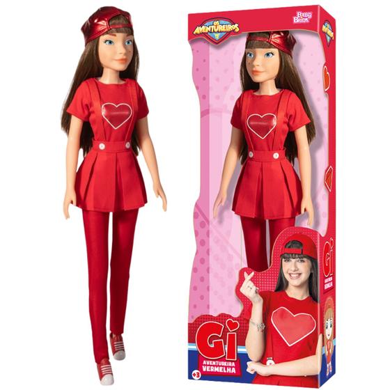 Nova Boneca Gi Neto Luccas Neto Aventureira Vermelha 54Cm - Baby Brink ...