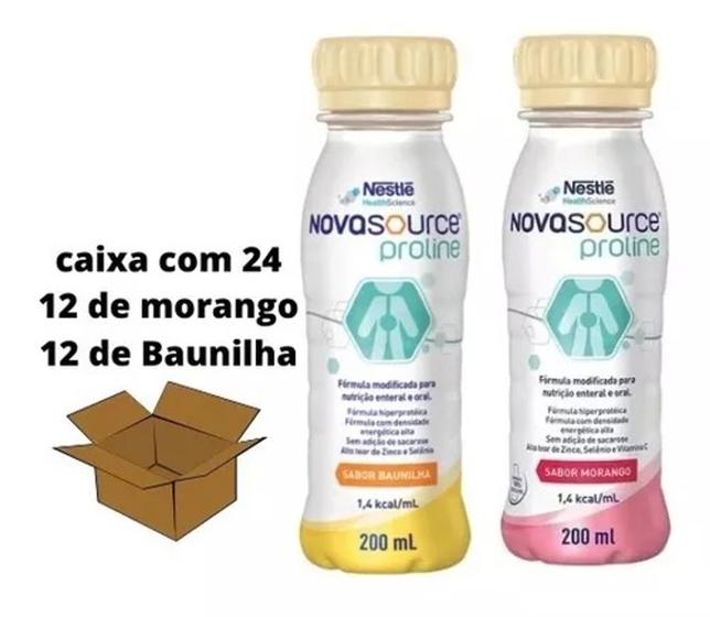 Novasource Proline Nestlé kit C/24 frascos 200ML (Escolha o Sabor ...