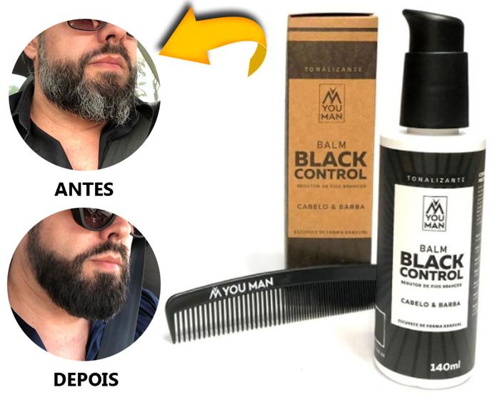 Novo Balm Escurecedor de Barba e Cabelo Black Control You Man ...