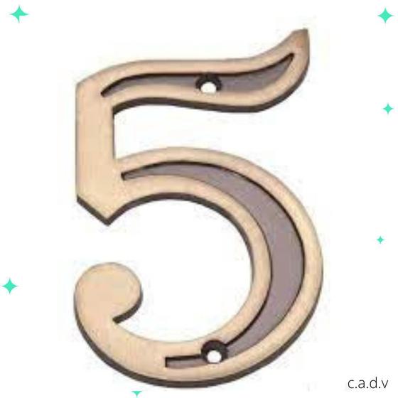 Número 5 Colonial Para Residência - Emave - Letras e Números ...