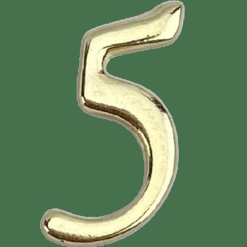 Número 5 em Metal Dourado 1,9x1,1cm - Ferragens e Metais - Letras e ...